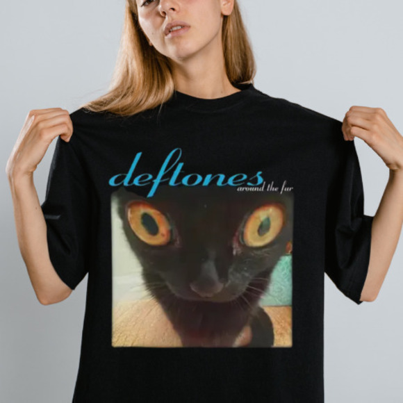 Gildan | Shirts | Deftones Around The Fur Cat Tshirt Deftones Jinx Cat ...